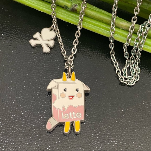 tokidoki | Jewelry | Rare Retired Tokidoki Pink Moofia Latte Pendant ...